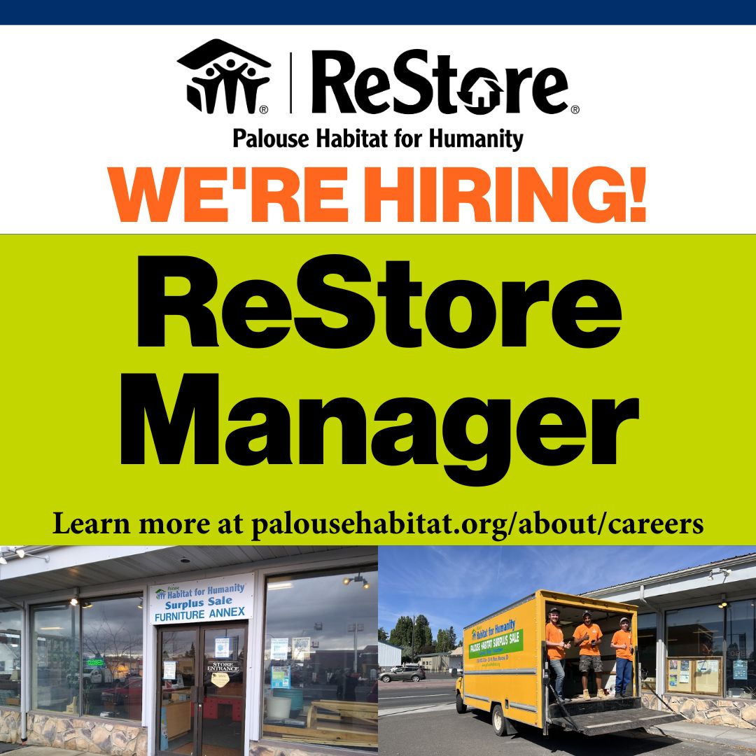 We're Hiring! ReStore Manager - Palouse Habitat for Humanity