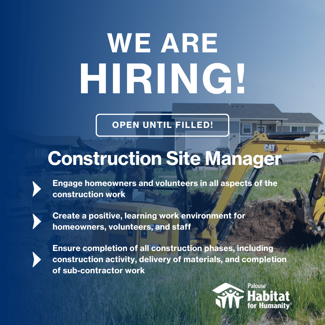 Construction Site Manager Position - Palouse Habitat for Humanity